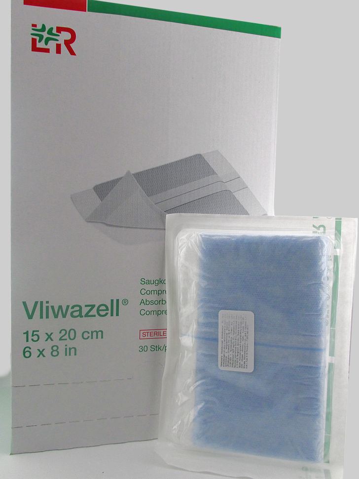 Повязка Фливацель (Vliwazell) абсорбирующая, для ран с высокой экссудацией, стерильная,15х20см, 30452 (5 штук в упаковке)