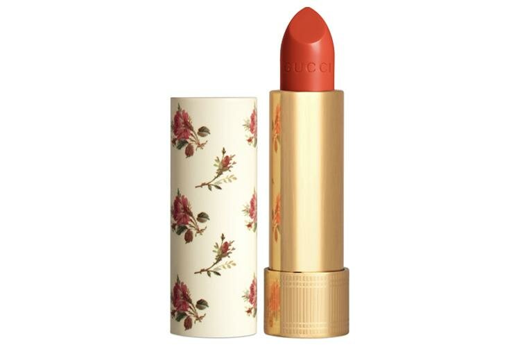 Помада женская GUCCI Golden Tube Floral, оттенок #302 Bright Orange Agatha