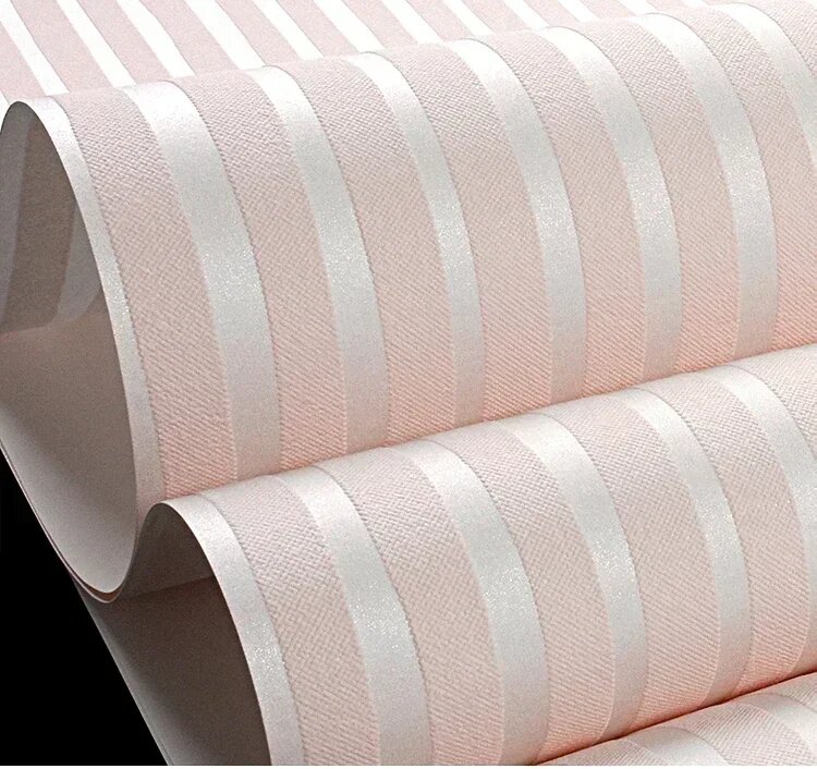 Не тканевые обои в вертикальную полоску розовые синие pink, 53CMX3M