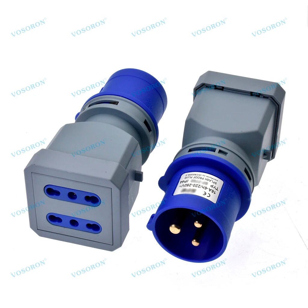 VOSORON Адаптер IEC309 316P6 16A 220В для Италии