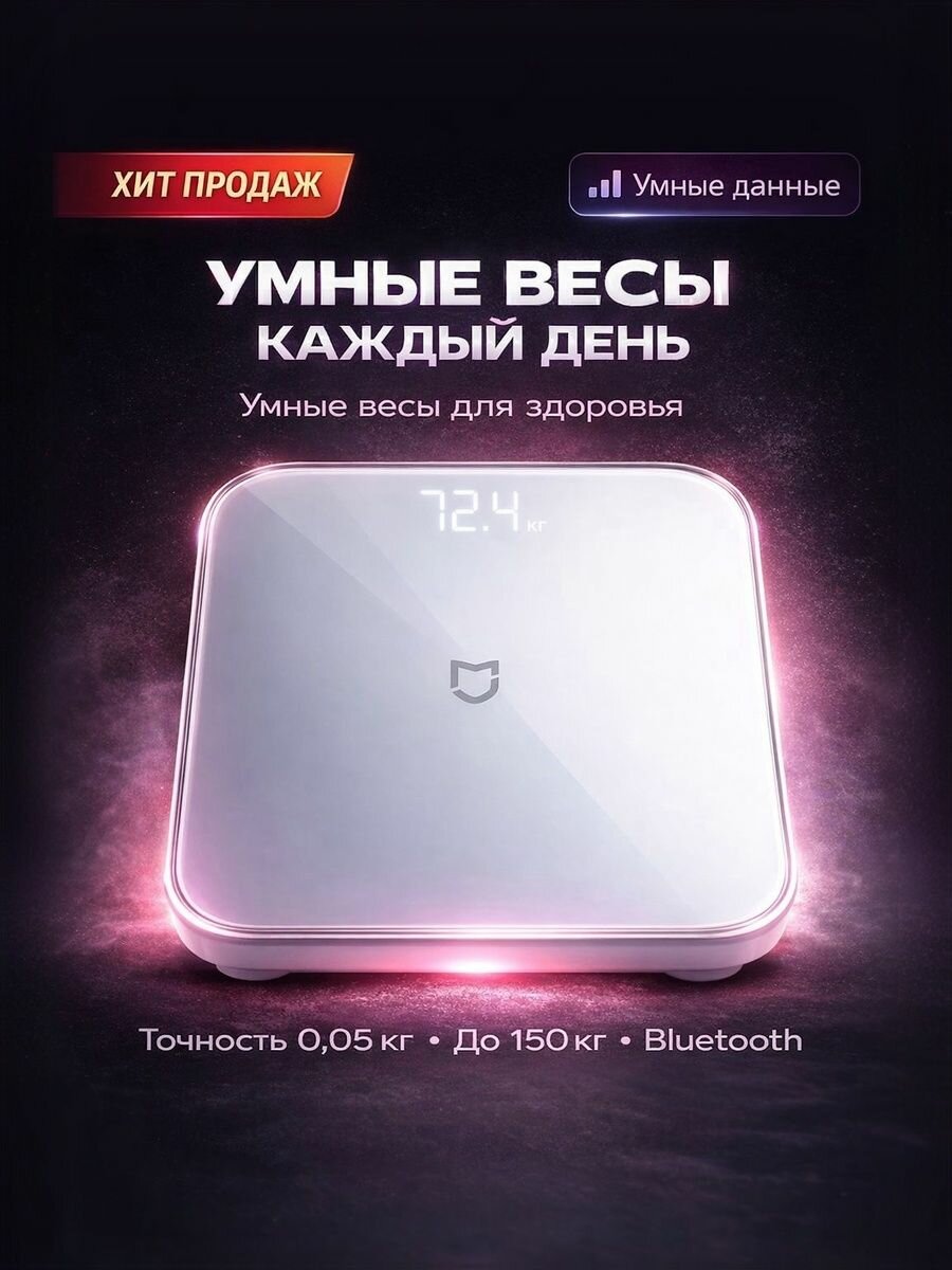 Весы напольные умные MI Smart Scale S200 (MJTZC02YM) White, CN-версия
