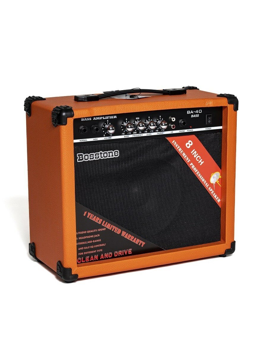 Басовый комбоусилитель Bosstone BA-40W Orange