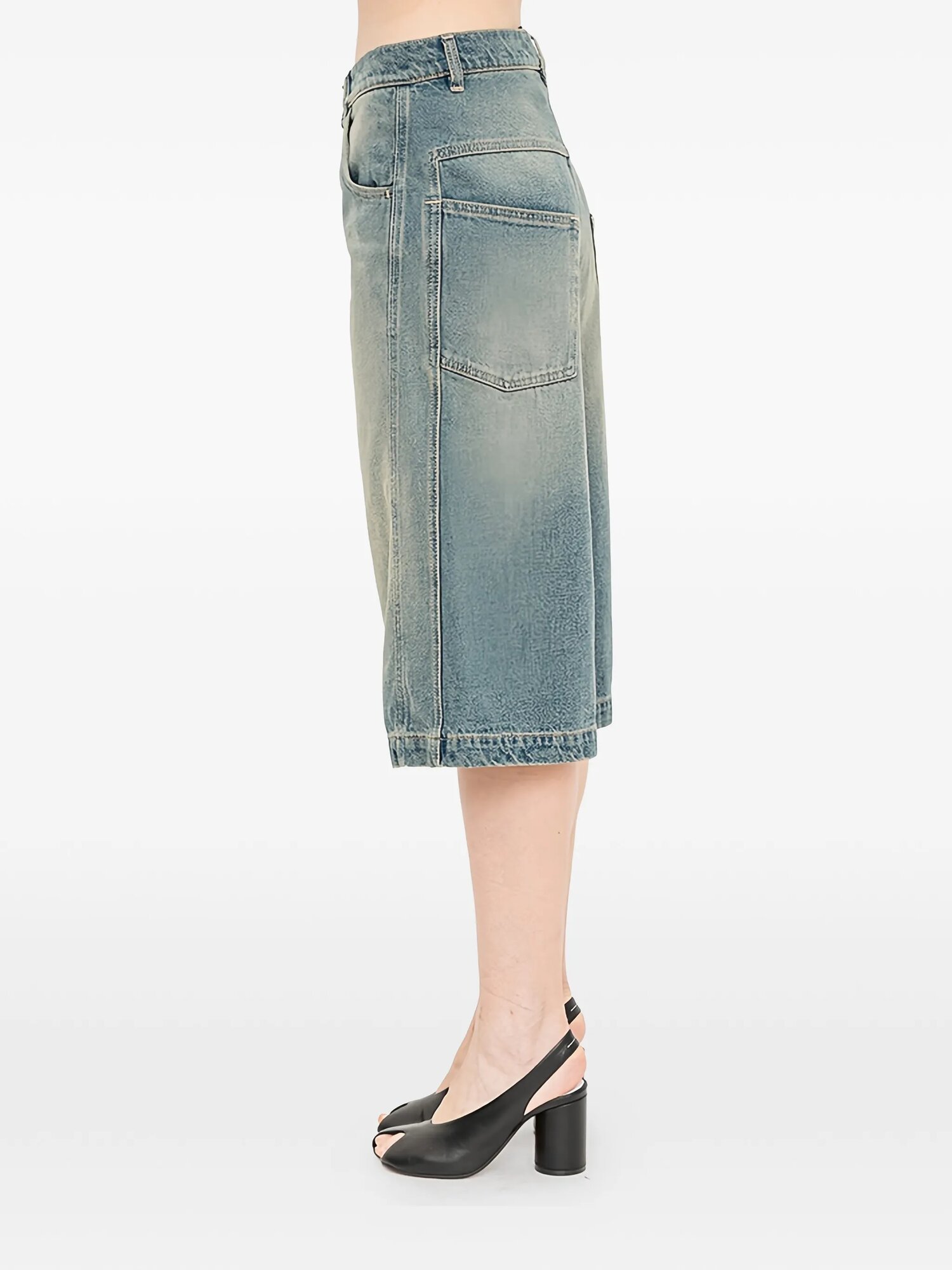 Шорты Andrea Ya'aqov Denim knee-length shorts, размер 42 — фото 1