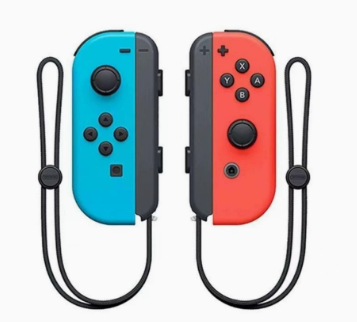 Беспроводной контроллер JoyCon для Nintendo Switch/Switch OLED с металлическим рельсом, ремешком, поддержкой фитнес-кольца и вибрации, сине-красный