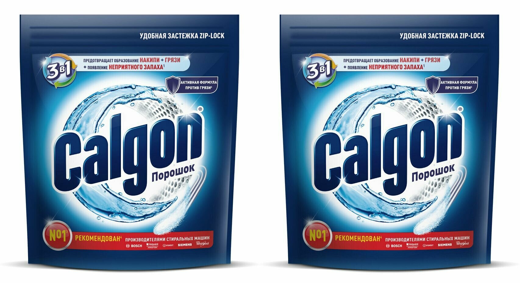 Calgon Средство для стиральной машины 3в1 для смягчения воды и предотвращения образования известкового налета, 750г, 2 шт