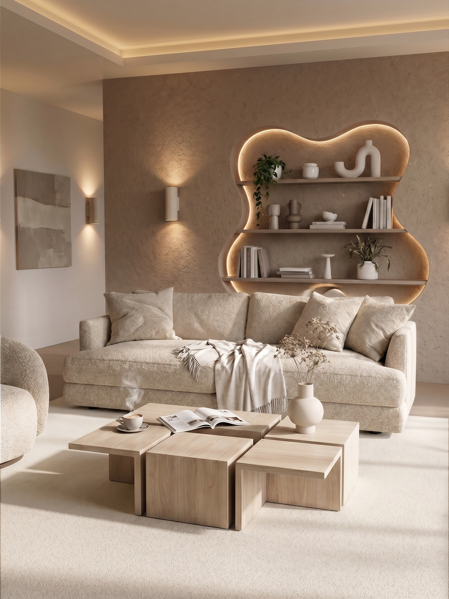 Диван Ибица Camel 03 NOW 215x116x93 см, желтый Букле, еврокнижка Дом мебели для вас
