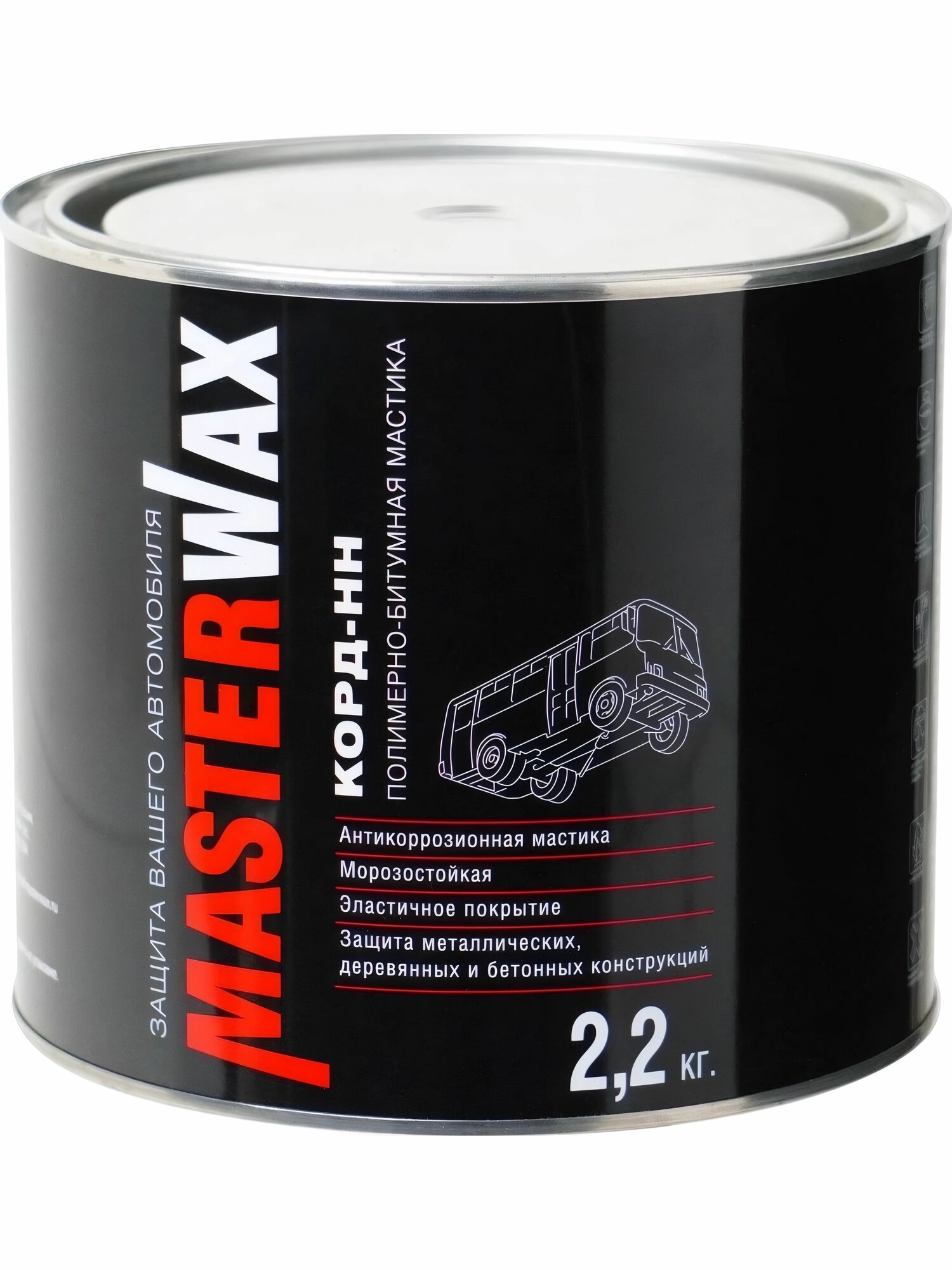 Мастика полимерно-битумная MasterWax корд-нн ж/б 2,2 кг