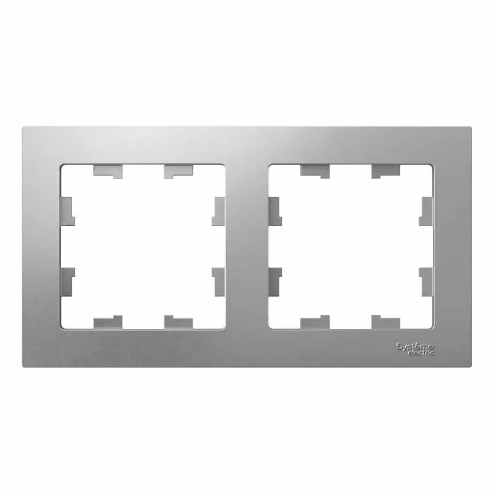Рамка Systeme Electric 2-м ATLAS DESIGN универс. алюминий ATN000302