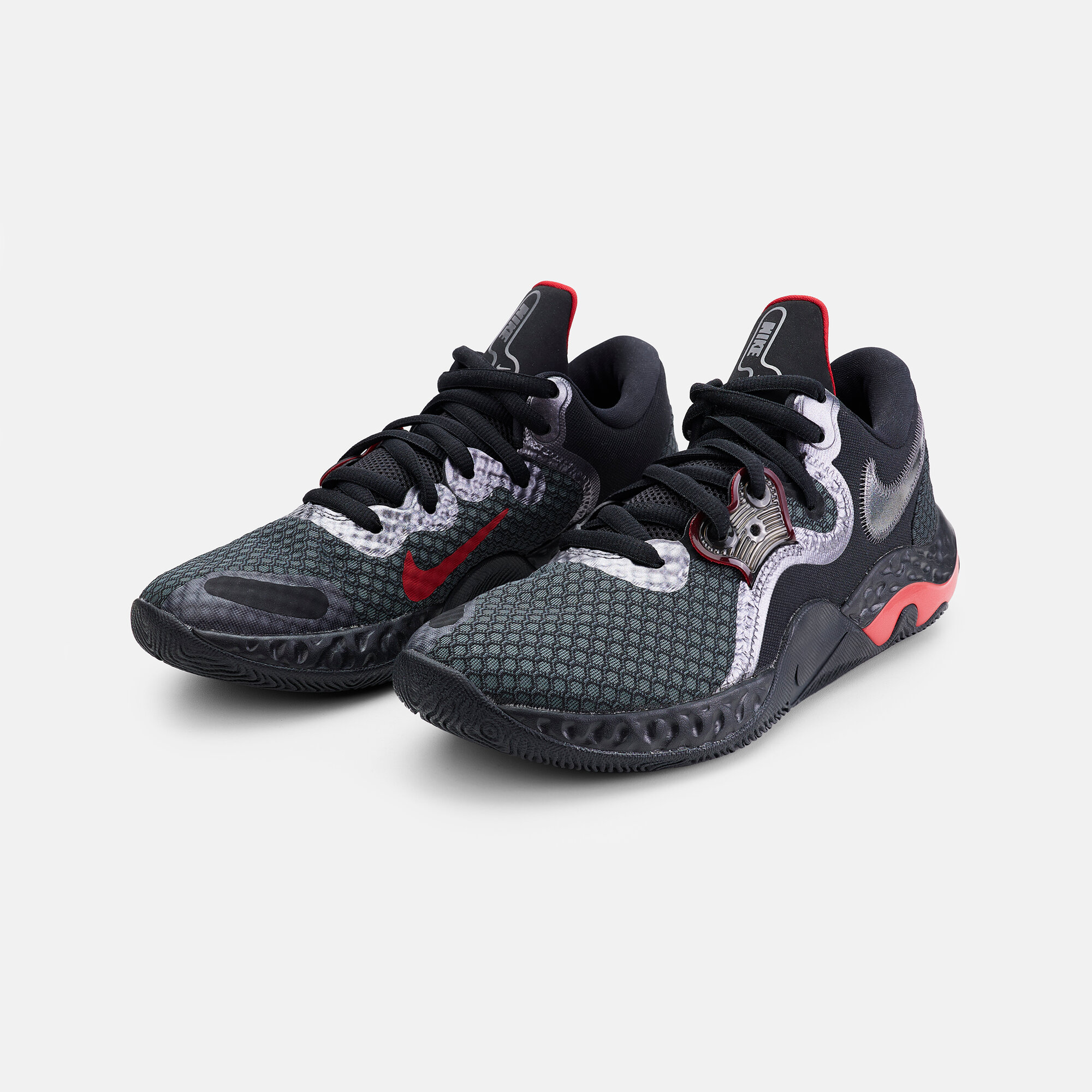 Кроссовки NIKE Renew Elevate 2, полнота 5 (RU)/ на среднюю стопу, размер 44 EU, черный, красный — фото 1