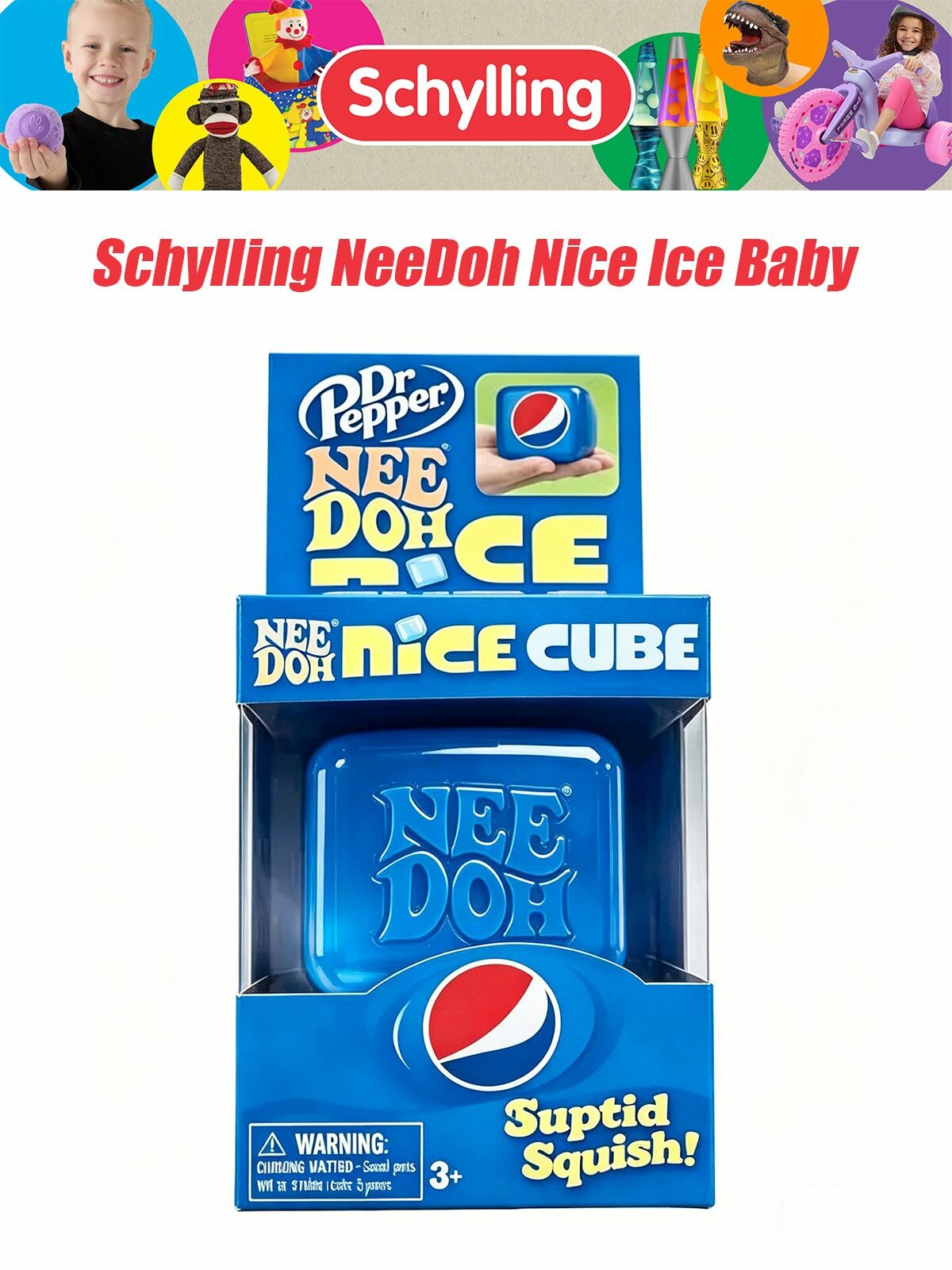 NeeDoh Schylling Nice Cube Антистресс игрушка Сенсорные сжимающие игрушки, Набор Антистресс Сквиш, подарок детям для развития моторики, 1 шт. сквиш куб сенсорный кубик антистресс