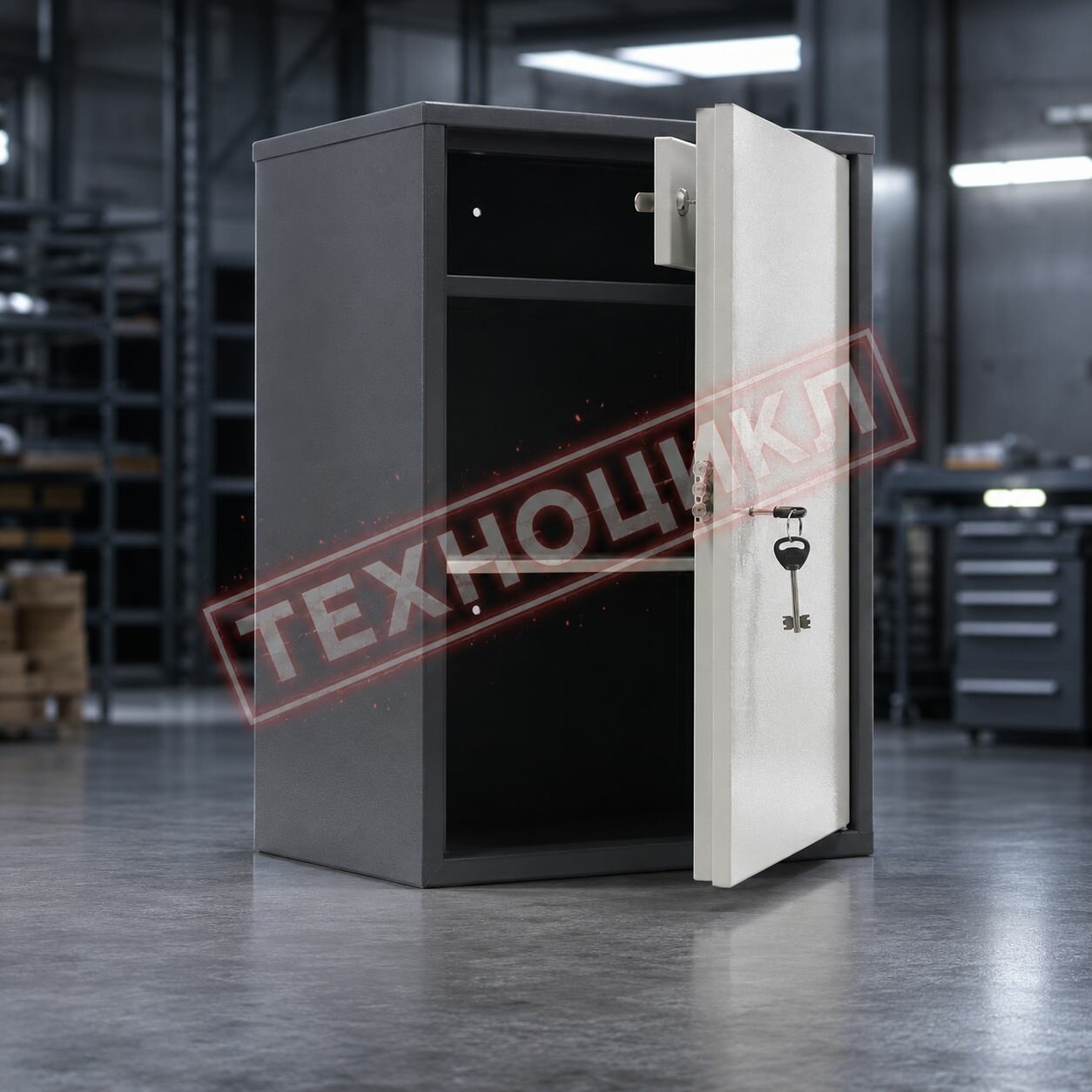 Шкаф бухгалтерский металлический техноцикл AIKO SL-65Т, 630x460x340 мм, серый