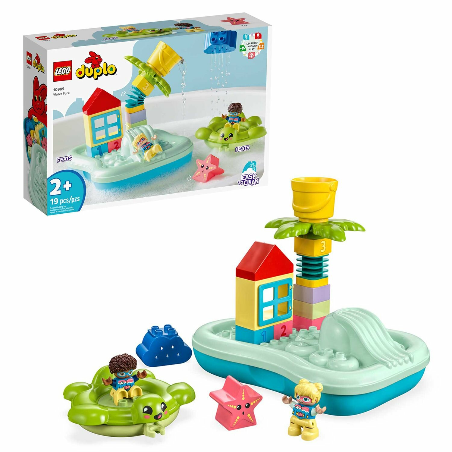 Конструктор детский LEGO Duplo Аквапарк, 19 деталей, возраст 2+, 10989
