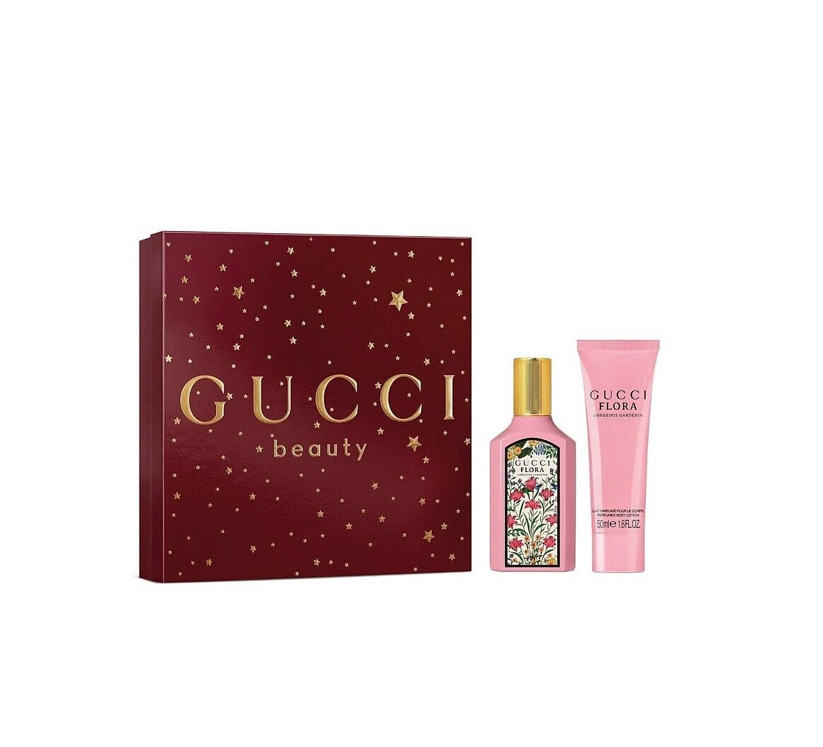 Gucci Flora Gorgeous Gardenia set 50 мл + body lotion 50 мл парфюмерная вода женская, цветочные, фруктовые
