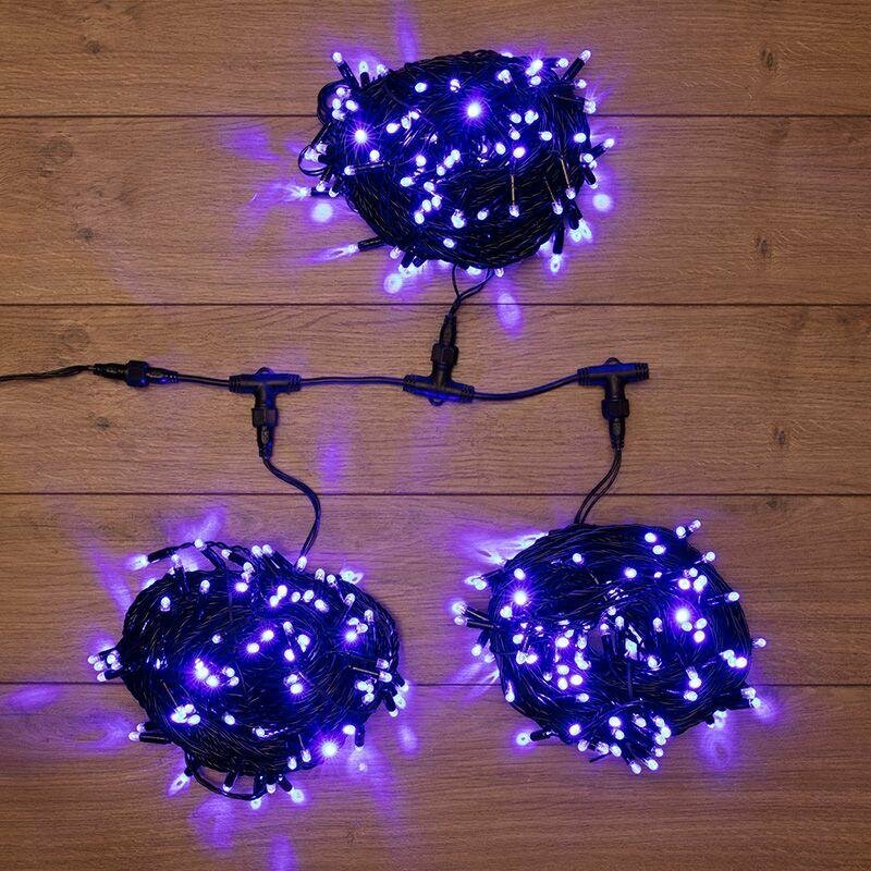 Гирлянда светодиодная "LED ClipLight" 3 нити х20м 399LED син. 25Вт 24В IP65 свечение с динамикой с трансф. Neon-Night 323-303