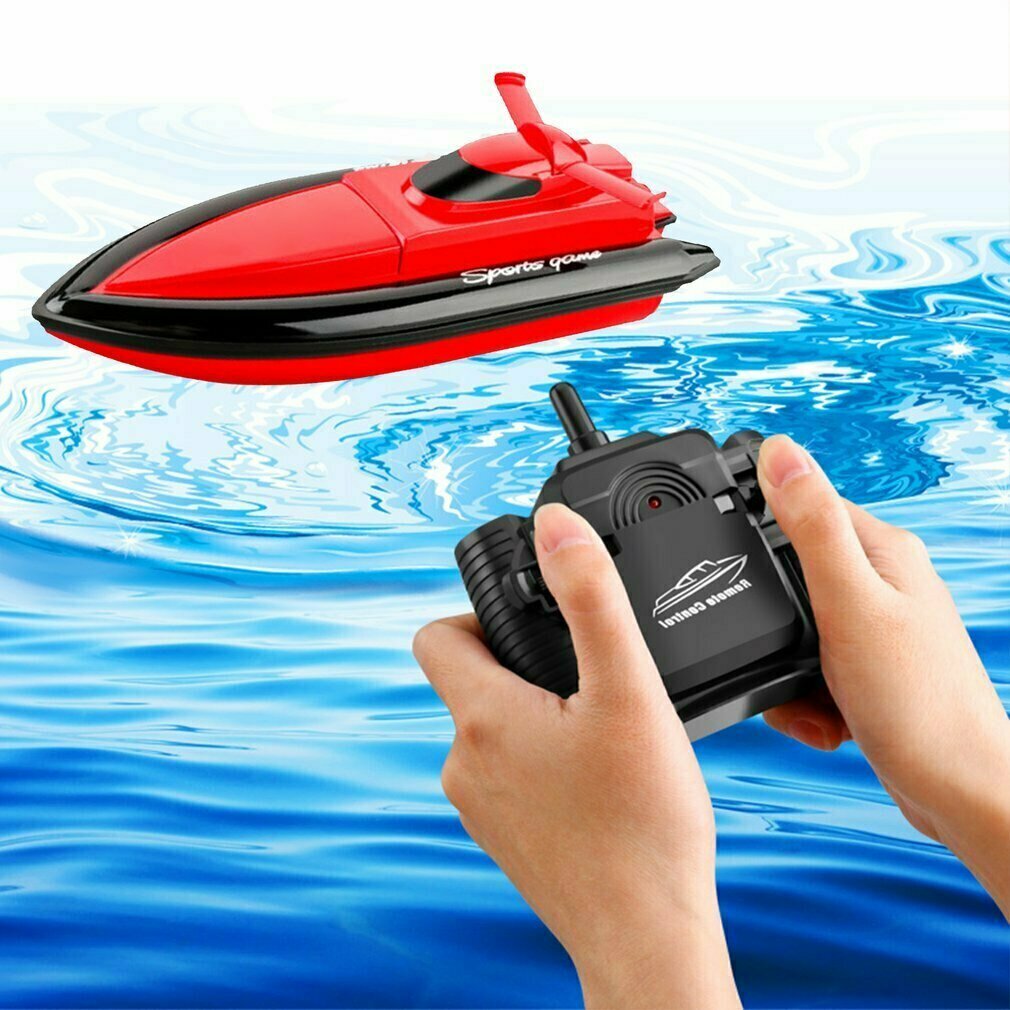 Высокоскоростная RC лодка дистанционного управления гоночная лодка водонепроницаемый RC корабль детские игрушки бассейн озеро rc лодка (красный)