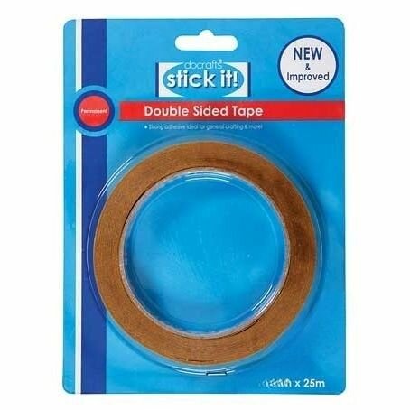 Клейкая лента docrafts "Stick It" двусторонняя, 12 мм, 25 м, в рулоне