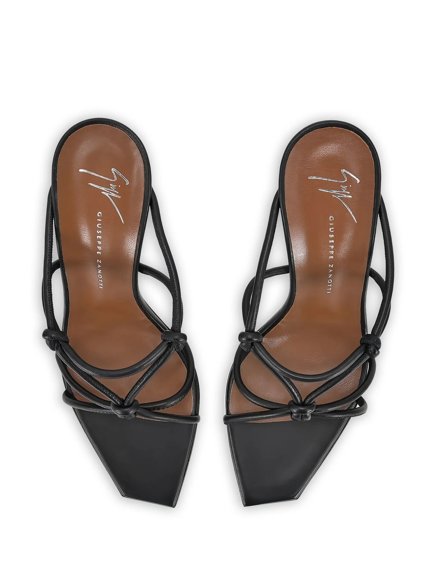 Мюли Giuseppe Zanotti Knotted detail square toe mules, размер 40 EU, black/black — фото 1