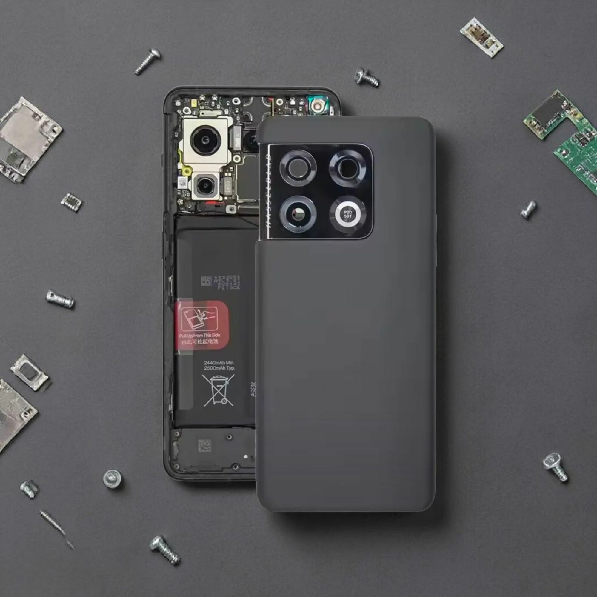 Задняя крышка для OnePlus 10 Pro (NE2213) Черный - Премиум
