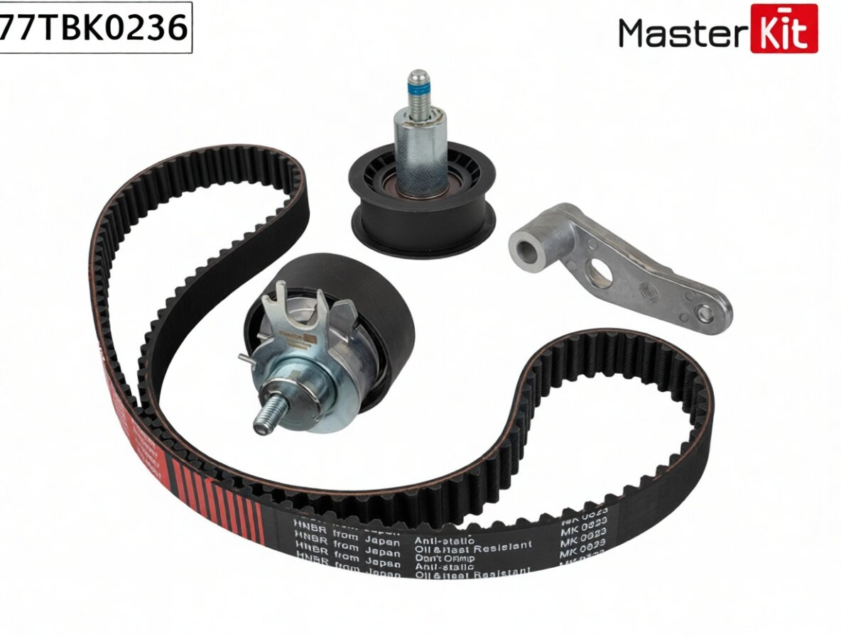 Комплект ремня ГРМ VW POLO (6R1, 6C1) 2009 - 77TBK0236 MasterKit арт. 77TBK0236