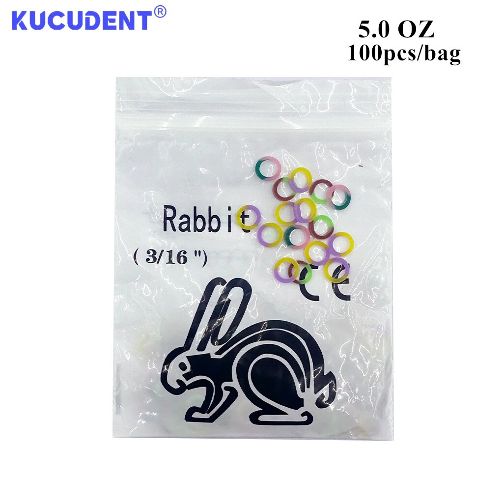 Ортодонтические резинки KUCUDENT Rabbit 5.0OZ 100шт