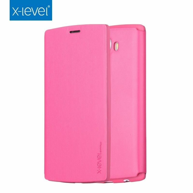 Чехол на LG G4, книжка кожаный FIBCOLOR, малиновый