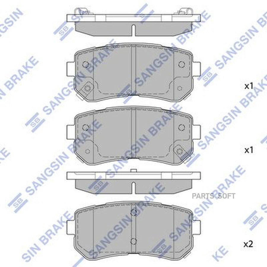 SANGSIN BRAKE SP1187SD Колодки тормозные дисковые задние PRIDE 05MY, I30 R (SEVERE DUTY) SP1187SD