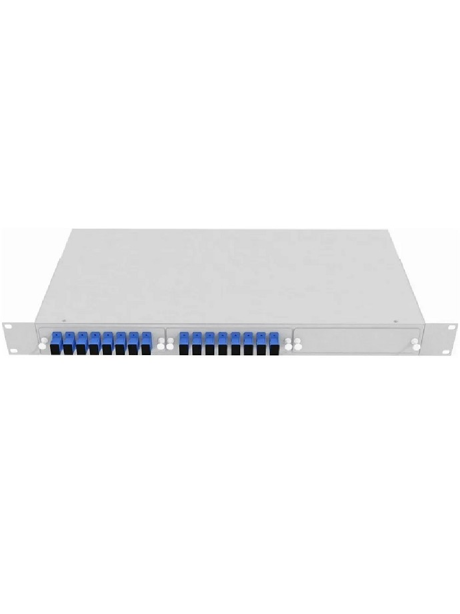 Кросс оптический стоечный Vimcom СКРУ-1U-16SC/U-SM-16AD+16PT/G-GR, 1U, Серый