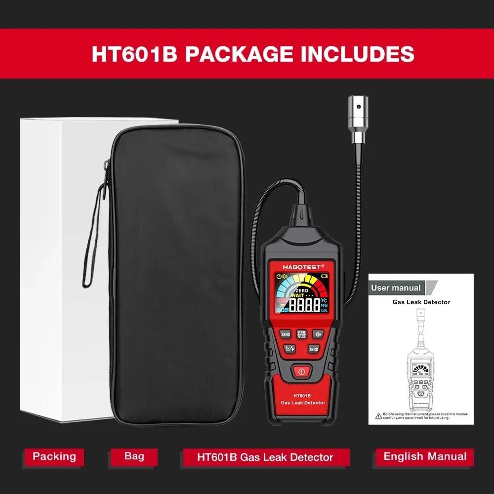 HABOTEST HT601B Прибор для обнаружения горючих газов
