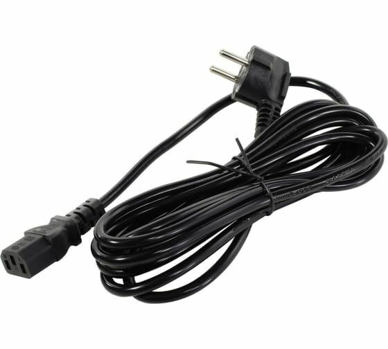 Кабель питания 5bites PC205-10A IEC-320-C13 / CEE 7/7 SHCUKO / 220V / 3G*0.50MM / 1M
