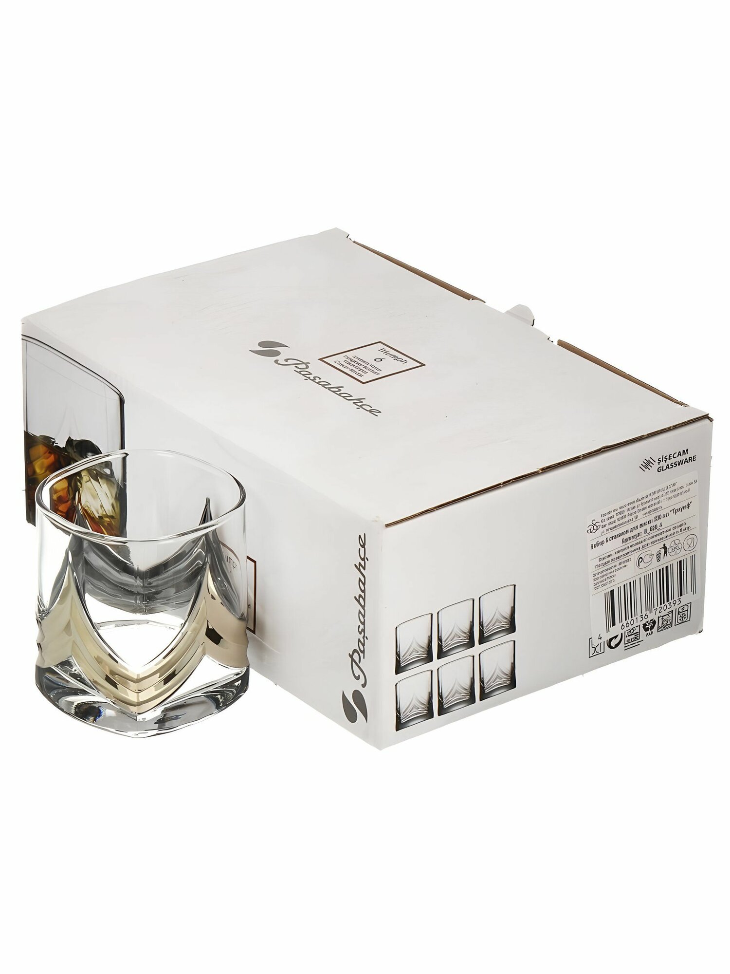 Glasstar, Стакан 330 мл, стекло, 6 шт, Триумф