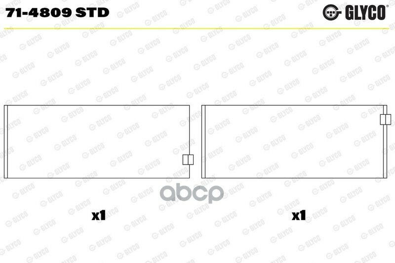 Вклад. шатун. STD [пара] sputter MB Sprinter/W166/W639/W203/W204/W211/S211/W222/W461/W463 3.0CDi mot. OM642 05-> Glyco арт. 71-.
