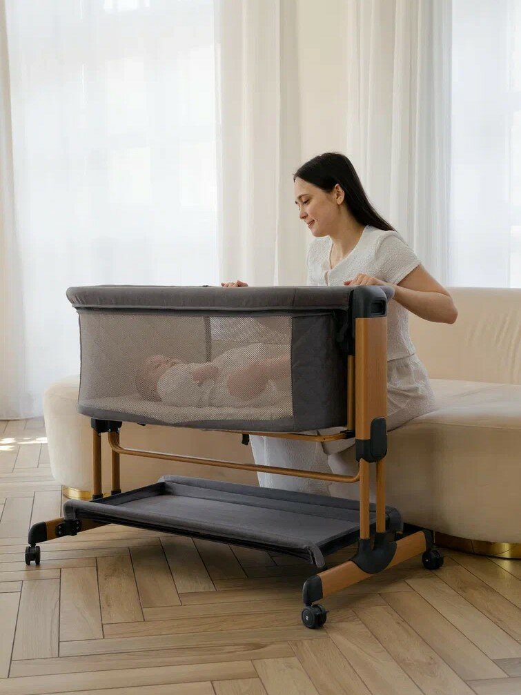 Приставная кроватка-колыбель BABYROX, маятниковая, 7 уровней высоты