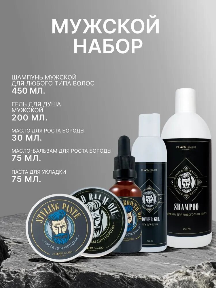 Набор мужской парфюмированный для ухода за телом и лицом