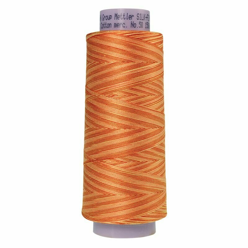 Нить для машинного квилтинга METTLER "Silk Finish", Multi Cotton 50, 1372 м, цвет 9831, Orange Ana