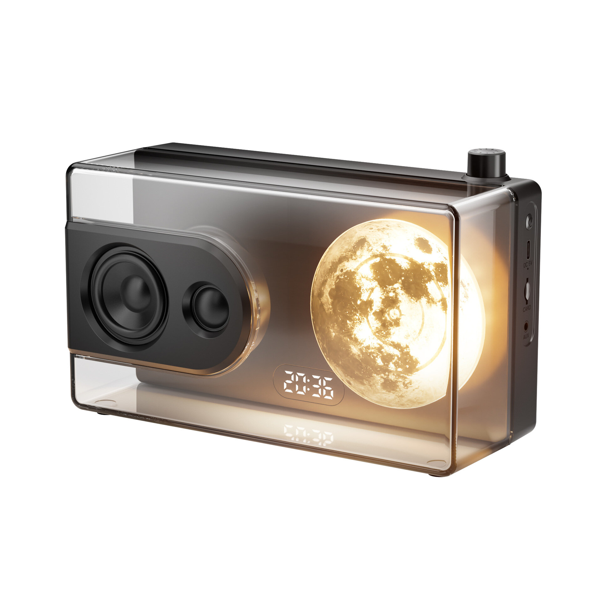 M6 Moonlight Box Bluetooth-колонка с поддержкой карты TF и подключением к компьютеру, черная, для домашнего