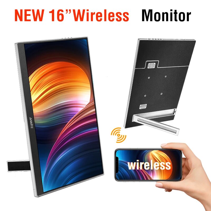 Anmite Портативный Беспроводной Проекционный Монитор 16 Inch