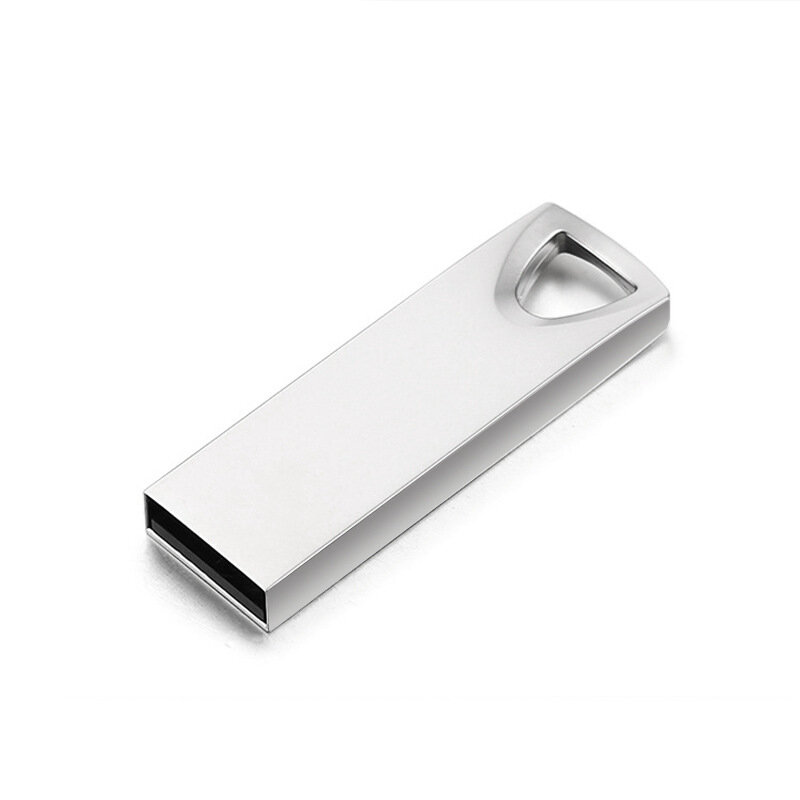 Настройка металлического USB-накопителя с треугольным отверстием, серебристый, контакты для оптовых заказов