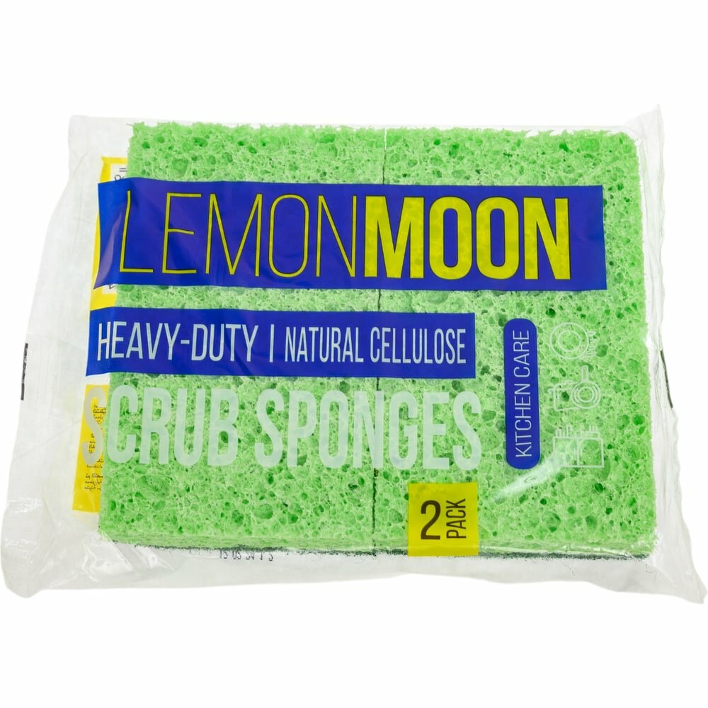 Губка для посуды Lemon Moon 110x65x21 целлюлоза 2 шт. L108