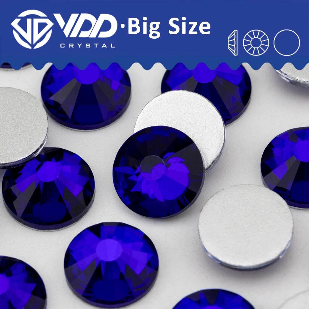 Стразы VDD SS34-SS50 для рукоделия SS34 (288pcs), Синий, 244 Majestic Blue