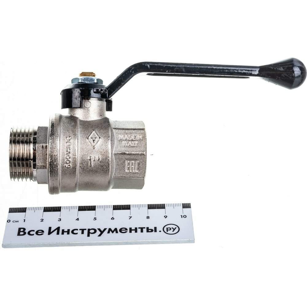 Шаровый кран Н/В Ду-25 /1" ручка черная Bugatti OREGON 03050074 — фото 1