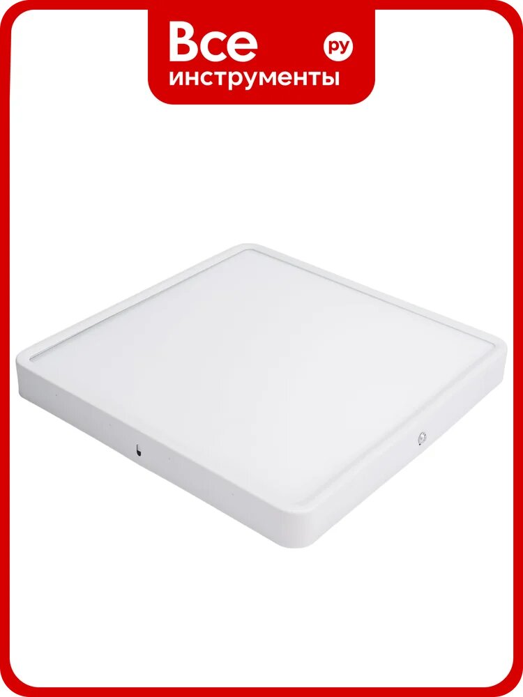 Накладной квадратный даунлайт с драйвером Ecola LED downlight 24W 220V 4200K 285x285x32 DSSV24ELC металлический корпус