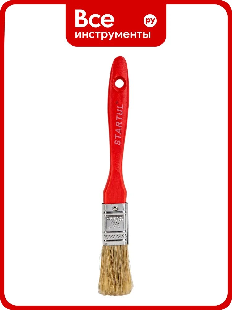 Кисть STARTUL Master ST0102-20, плоская, натуральная щетина, 20мм