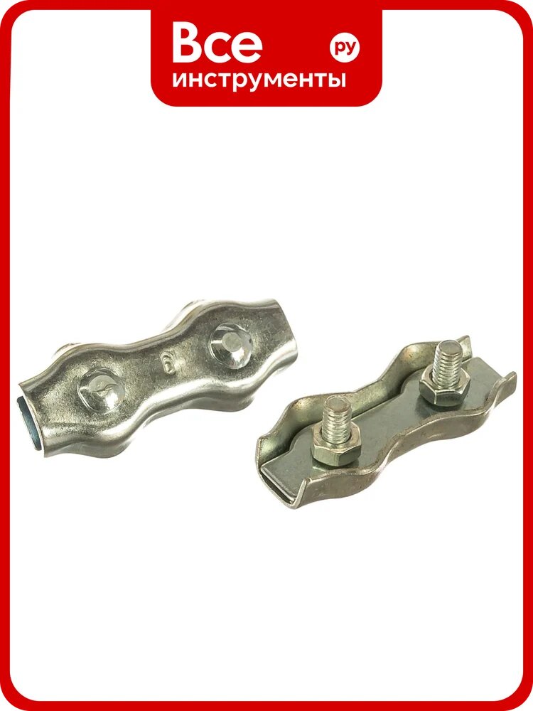 Канатный двойной зажим креп-комп Duplex м6 25шт зд6ф