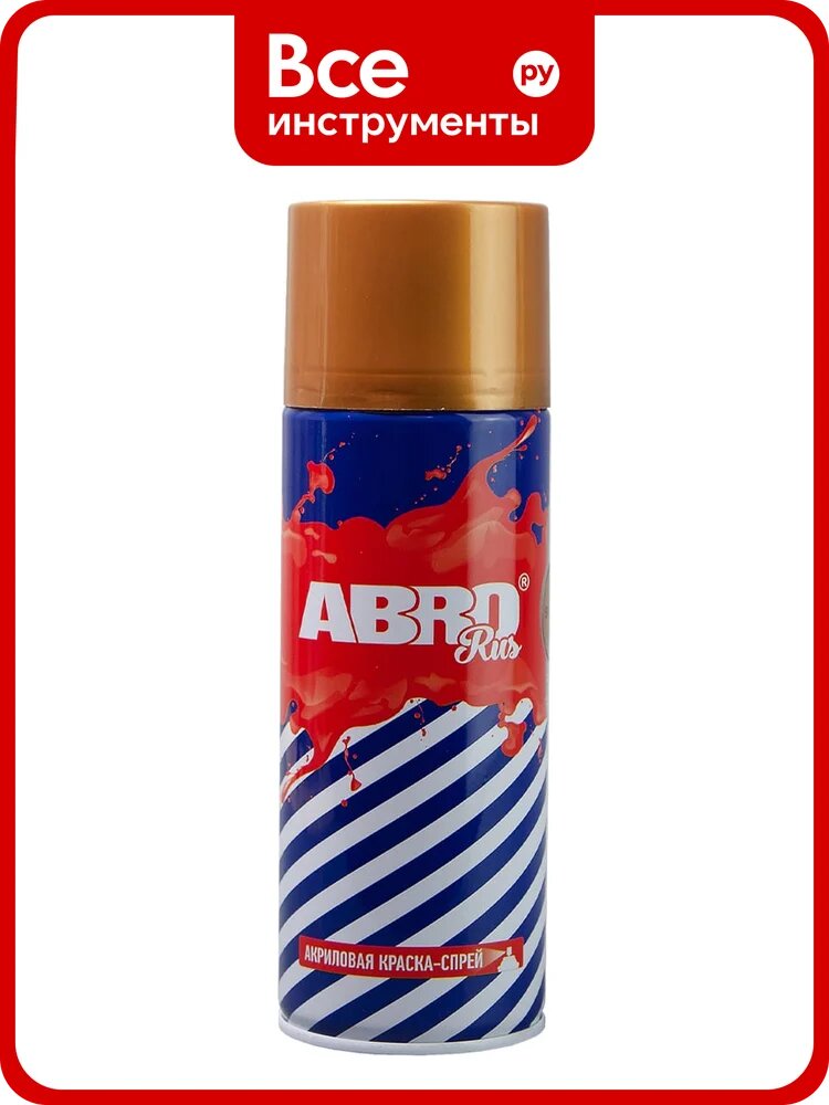 Краска-спрей ABRO Rus №18К золото 473 мл SPOG-1009-R, Краска-спрей abro rus №18к золото,