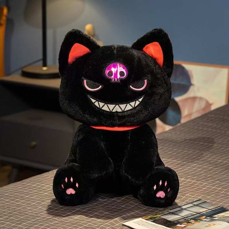 Игрушка-подушка "Крутой Черный Кот", плюшевая, с наполнителем холлофайбером, 25см