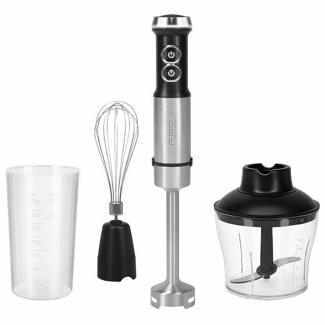 Блендер 1200Вт, измельчитель/венчик, серебристый