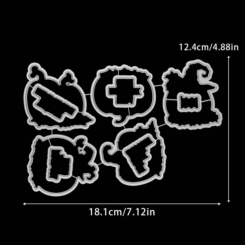 Металлический штамп Хэллоуин тыква из углеродистой стали, 120x120 мм, инструмент для декора