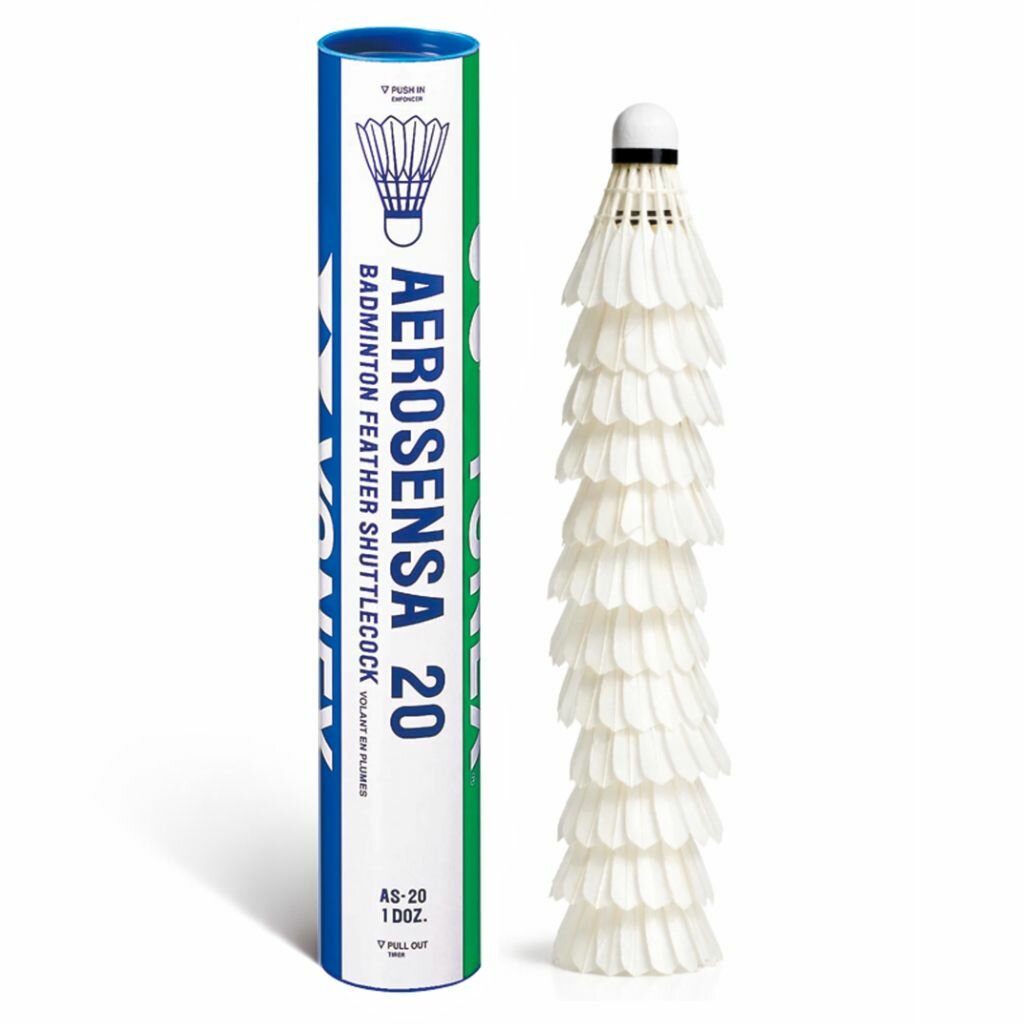 Yonex Aerosensa AS-20 перьевые воланы (2 скорость) 12 шт.