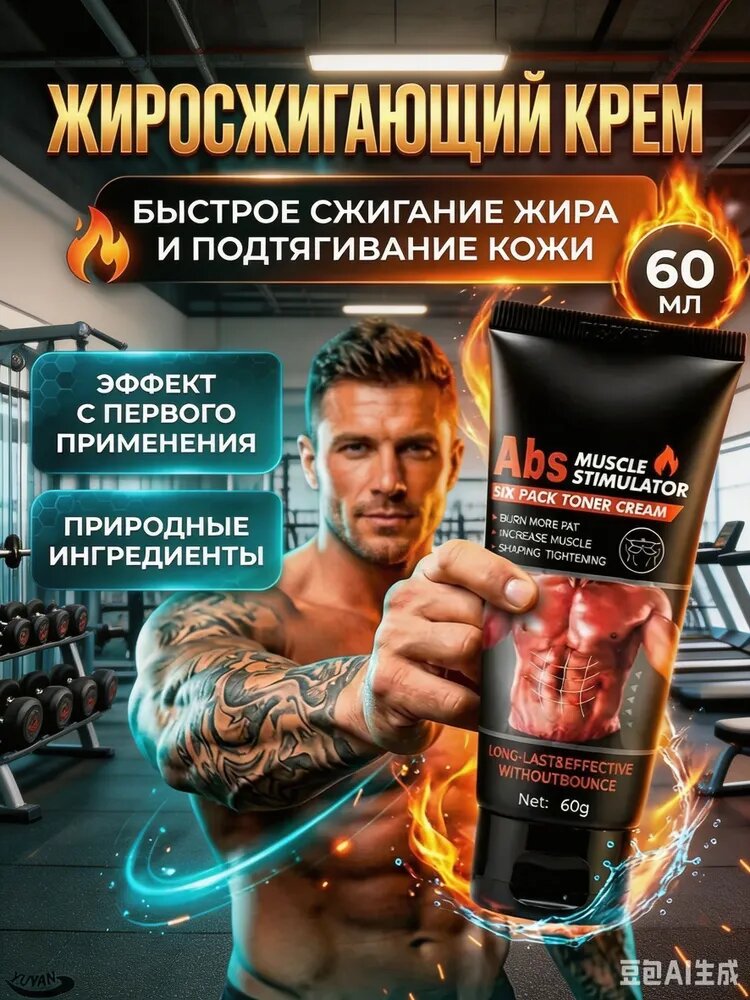 Крем для похудения жиросжигающий, мощный антицеллюлитный крем гель для сжигания жира на животе, от целлюлита и растяжек, для массажа и обертывания разогревающий, уход за телом для мышц живота и талии