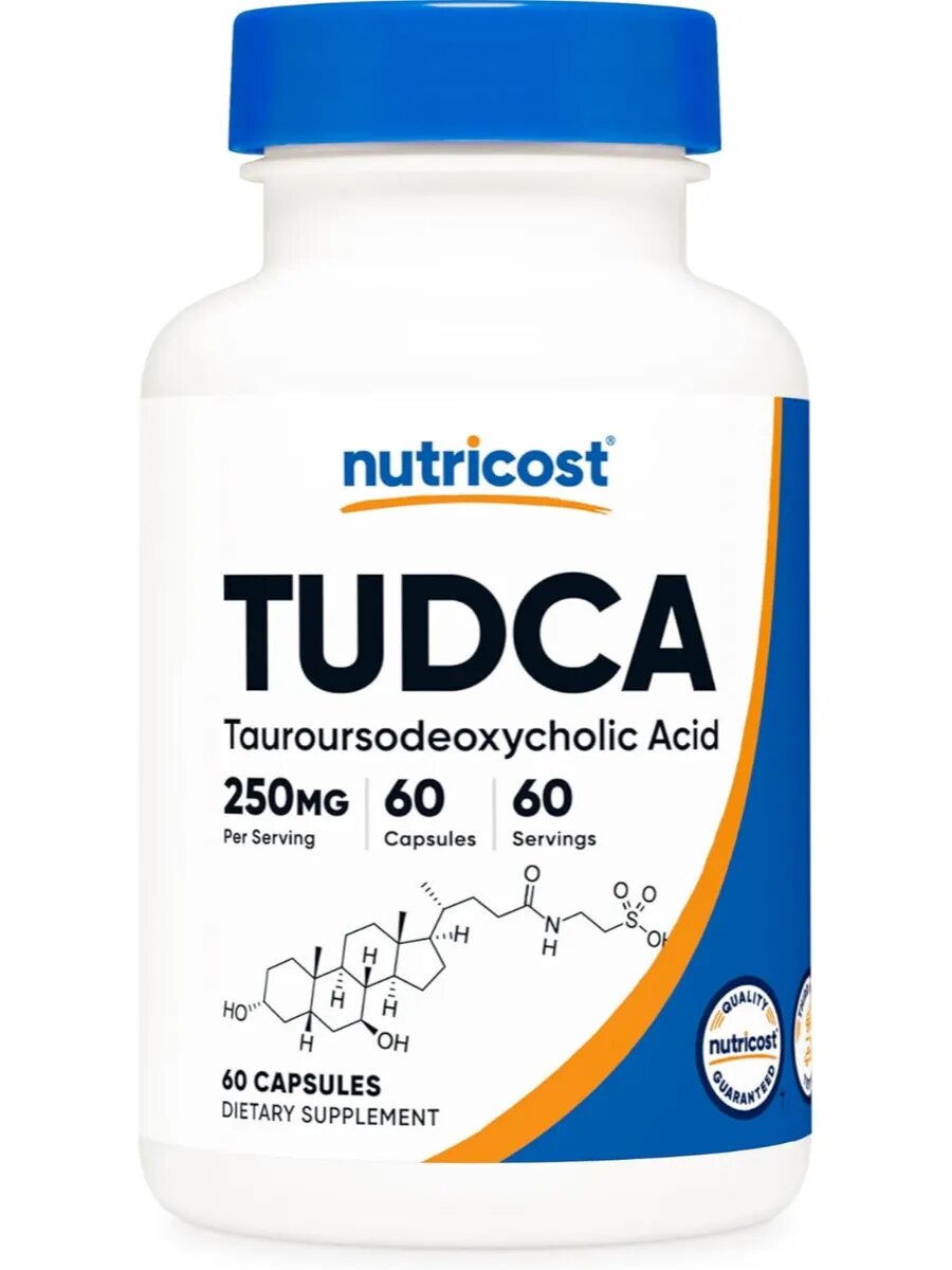 Nutricost, TUDCA, 250 мг, 60 капсул